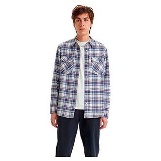 Levi's Coupe Western d&eacute;contract&eacute;e relaxante, Plaid Humphrey Blanc Vif, S