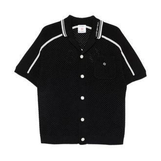 Casablanca Polo en maille &agrave; manches courtes - Homme - Chemises - Noir - Taille: L