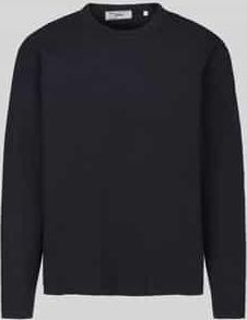 Marc O'Polo Denim Langarmshirt mit geripptem Rundhalsausschnitt