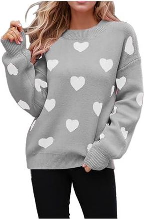 Generic 2026 - Pull dhiver pour femme - Grande taille, gris, XL