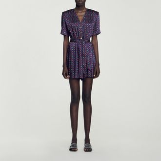 Sandro Combishort satinée imprimée