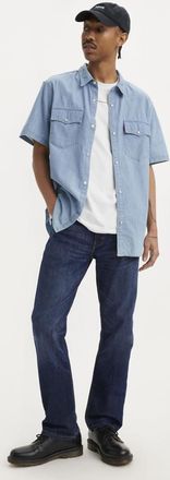 Levi's Jean Slim 513 Slim Straight - Homme - Bleu / Tree Topper LeviS Flex - 28X32