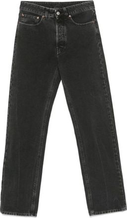 Maison Margiela Jean droit noir avec logo signature - Femme - Jeans - Noir - Taille: W28