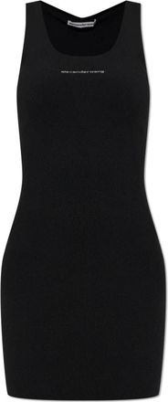 Alexander Wang Femme, Robes, Noir, Taille: 36 FR Logo Dress