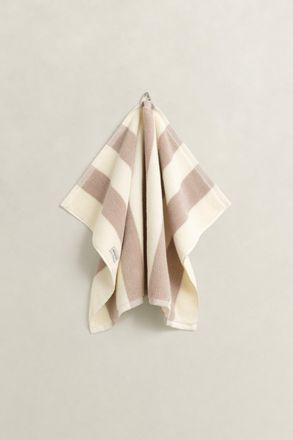 GANT Wohnaccessoires Handtuch mit Streifen 50 x 70 cm (50x70) SILVER SAND