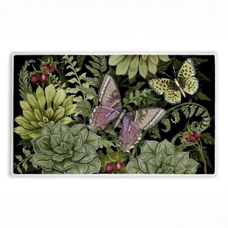 Stupell Industries Nicole Tamarin Dark Succulents Midnight Garden Bedruckte Plüsch-Badezimmer-Fußmatte, Design von Nicole Tamarin, 30 x 0,8 x 18 cm