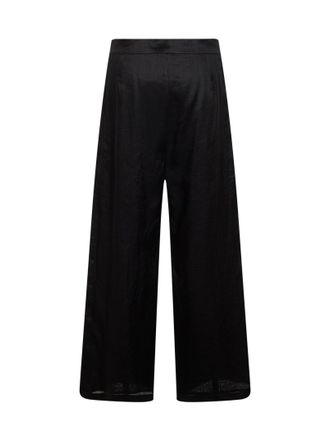 Max Mara Womens Cropped Trousers Msttartufo Black Ramie
