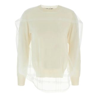 Comme Des Gar&ccedil;ons Damen, Strickwaren, Wei&szlig;, SGr&ouml;&szlig;e