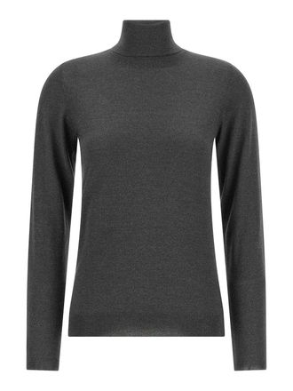 Brunello Cucinelli Pull Col Rond - Gris