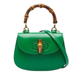 Gucci Sac bandouli&egrave;re Bamboo doccasion - Femme - Pre-owned - Vert - Taille: ONE Size