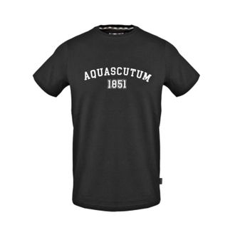 Aquascutum T-Shirt f&uuml;r Herren, Rundhalsausschnitt (Schwarz)