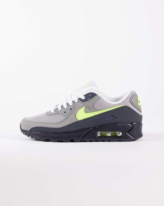 Nike Air Max 90 Sneaker in Grau und Neongelb