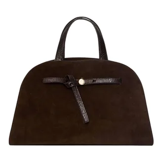 Tory Burch Romy Suede Top Case - Femme - Sacs - Brun - Taille: ONE Size
