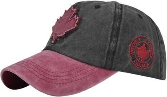 Generic Casquette de baseball du Canada 2026 avec drapeau de feuille d&eacute;rable brod&eacute; pour la f&ecirc;te du Canada, rose vif, Taille unique