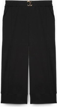 Fiorella Rubino Femme, Pantalons, Noir, Taille: 44 FR Pantalon de surv&ecirc;tement court avec d&eacute;tail bijou
