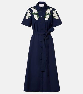 Carolina Herrera Hemdblusenkleid aus einem Baumwollgemisch