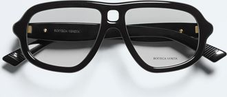 Bottega Veneta Lunettes aviateur Sophia &agrave; ruban - Noir - Unisex - Unisex