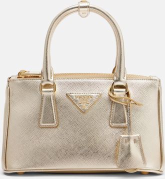 Prada Sac Galleria Mini en cuir métallisé