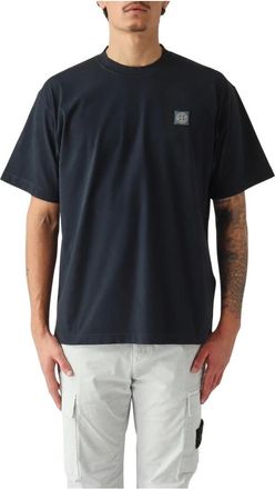Stone Island Homme, Tops, Bleu, Taille: XL T-Shirt Regular