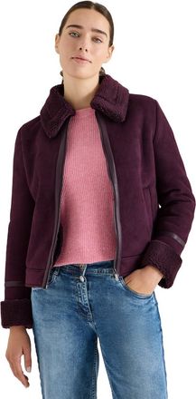 Cecil Veloursjacke eggplant red XL