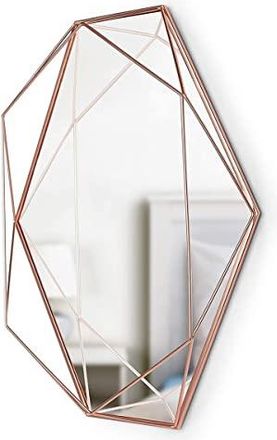 Umbra Prisma Wandspiegel für horizontale oder vertikale Anbringung, Metall, Kupfer