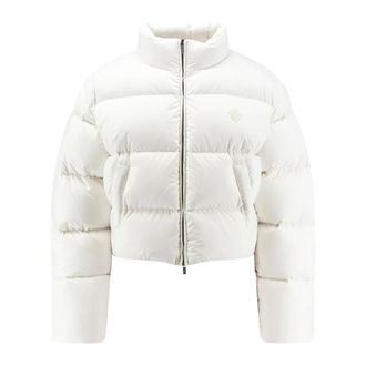 Gucci Crop Fit Daunenjacke mit Wappen - - Jackets - Damen - Wei&szlig; - XS