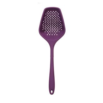 Kochblume Seihschaufel | Premium-Silikon | Hitzebeständig | Spülmaschinenfest | 35cm | Farbe: lila