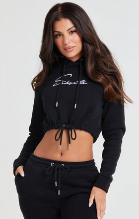 Siksilk Siksilk Essential Cropped Hood - Schwarz L