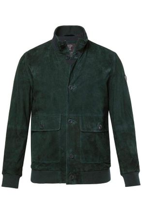JP1880 Lederjacke Lederjacke Veloursleder Stehkragen Knopfleiste