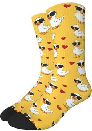 Generic Lunettes De Soleil Canard, Jaunes Femme Homme Soquettes Sport Douces Chaussette De Basket Respirant Chaussette Sport Pour Cyclisme Les Loisirs Vie Quo