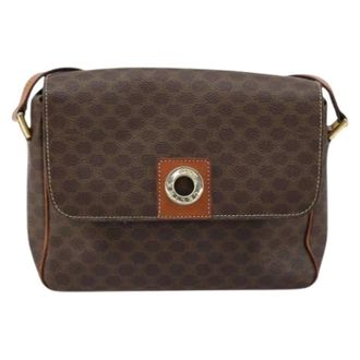 Celine Sac bandouli&egrave;re en toile Pre-owned - Femme - Pre-owned - Brun - Taille: ONE Size