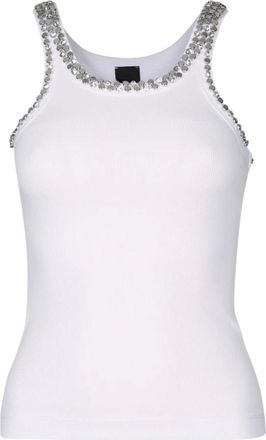 Pinko Pinko, Femme, Tops, Blanc, Taille: 36 FR Coriandoli Canotta Costina
