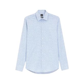 HUGO BOSS Regular-fit Hemd aus bedruckter Baumwolle mit Stretch-Anteil - - Shirts - Herren - Blau - 3XL
