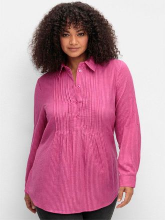 Sheego Klassische Bluse Tunika Langarm