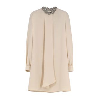 Valentino Cady Couture Kleid mit Stickerei - - Dresses - Damen - Beige - M