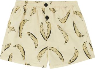 Jacquemus Homme, Maillots de bain, Beige, Taille: L Banana Print Beach Shorts