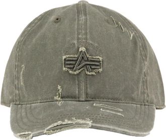 Alpha Industries Alpha Industries Herren Acid Logo Kappe Baseballkappe, Dark Olive, One Size