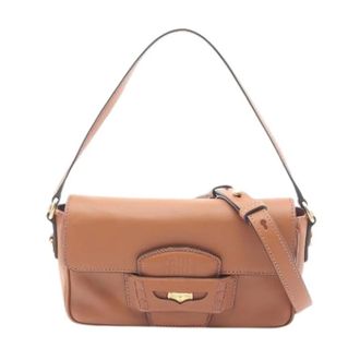 Miu Miu Pre-owned CRM Fine Calf 2way Handbag - Femme - Pre-owned - Brun - Taille: ONE Size