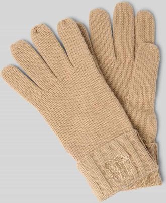 Lauren Ralph Lauren Handschuhe mit Label-Stitching und Ziersteinbesatz