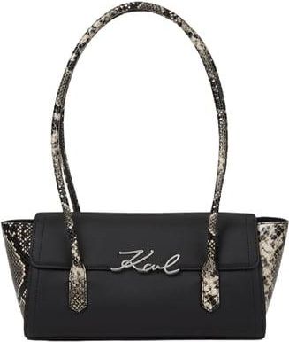 Karl Lagerfeld Sac port&eacute; &eacute;paule K/Signature imprim&eacute; en cuir m&eacute;lang&eacute;