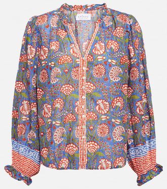 Velvet Top Marcella imprimé en coton mélangé