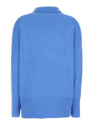 Lisa Yang Womens Sweater Heidi Light Blue Cashmere Tops Top