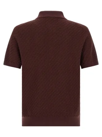 Brioni Mens Purple Cotton Polo Shirt