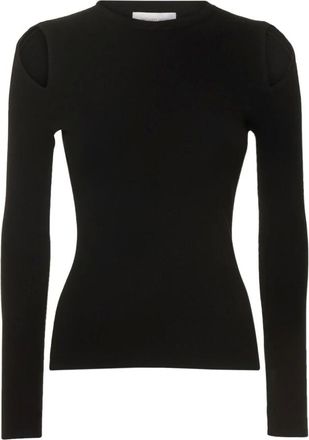 Michael Kors Femme, Pulls, Noir, Taille: 44 FR Pull en Tricot Ras du Cou