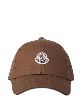 Moncler logo-patch baseball cap - Marron