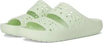 Crocs Sandales unisexes pour adulte, sandales classiques à découpe florale, teinte jade, pointure 42 pour homme et femme