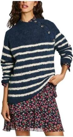 Pepe Jeans London Hela Tricots, Bleu (Dulwich Blue), M Femme