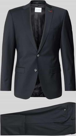 Roy Robson Slim Fit Anzug aus Woll-Mix in unifarbenem Design