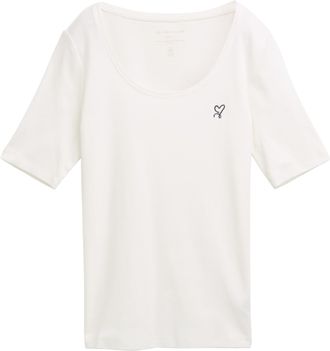 Tom Tailor Damen 1048012 T-Shirt, 10315-Whisper White, M