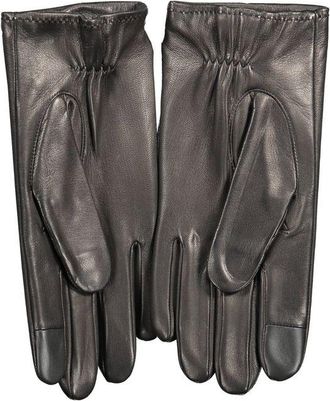 Tommy Hilfiger Padded Leather Gloves - Black